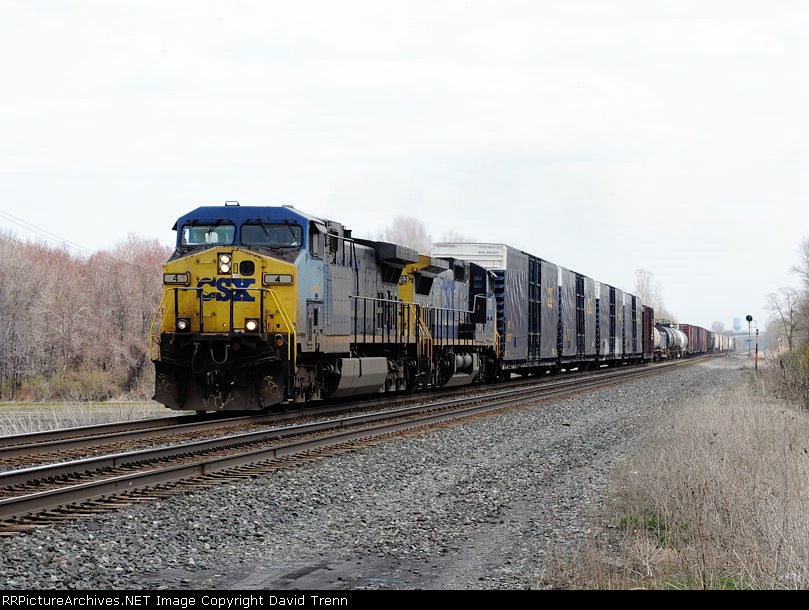 Westbound CSX Q263 is at MP117 on track number one